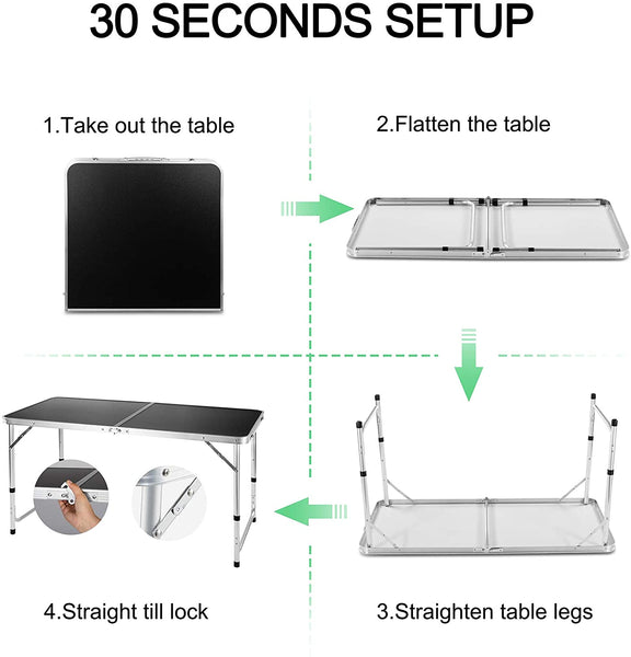 (Dented a little and very unnoticeable) FiveJoy Folding Camping Table,